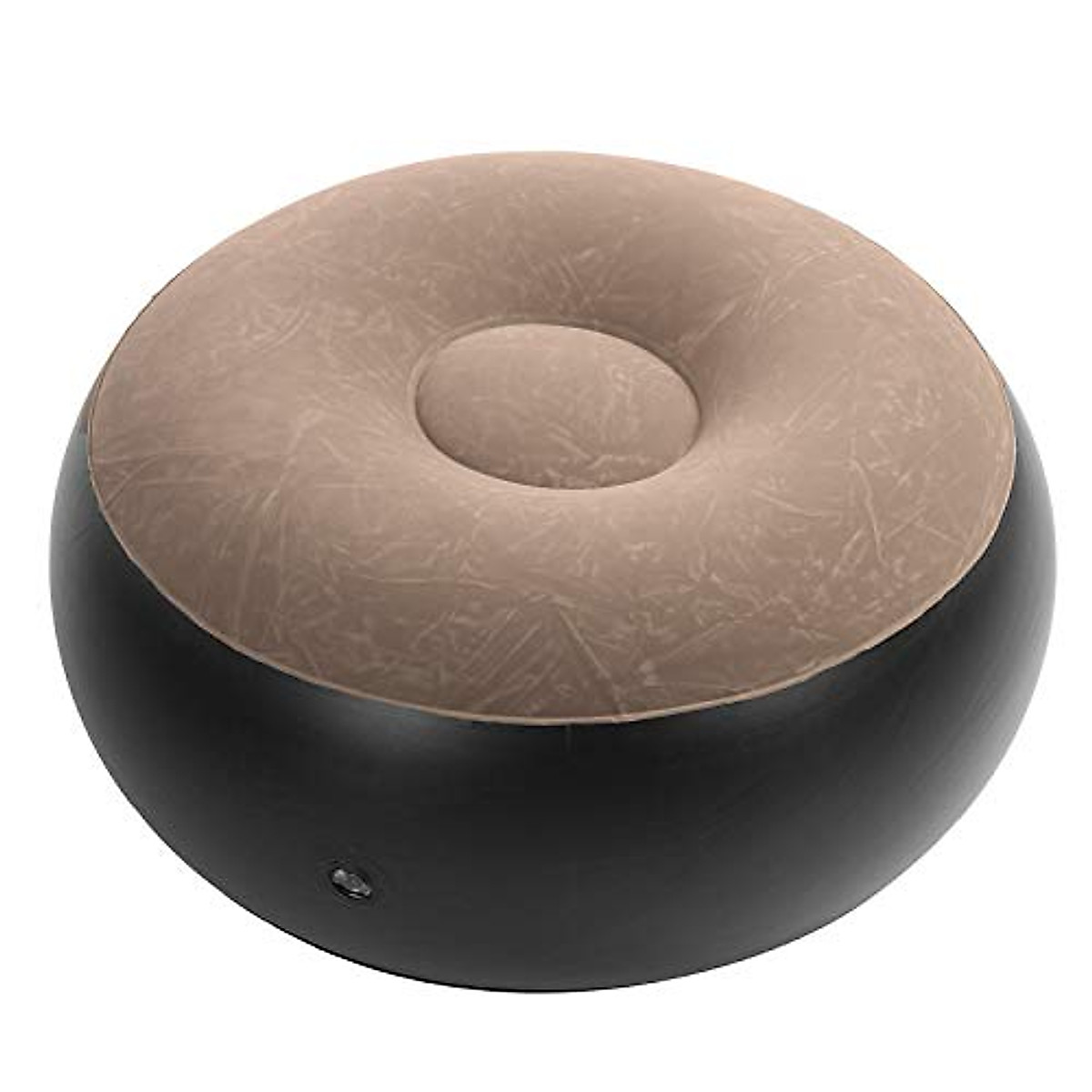 Keenso Lazy Flocking, Portable Fitness Flocking Lazy Lounger with Foot Cushion Simple Inflate Deflate for Outdoor Accessory