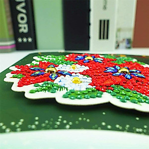 Huacan Christmas Cards 5D DIY Diamond Painting Round Drill Greeting Thank You Cards Creative 8 Packs