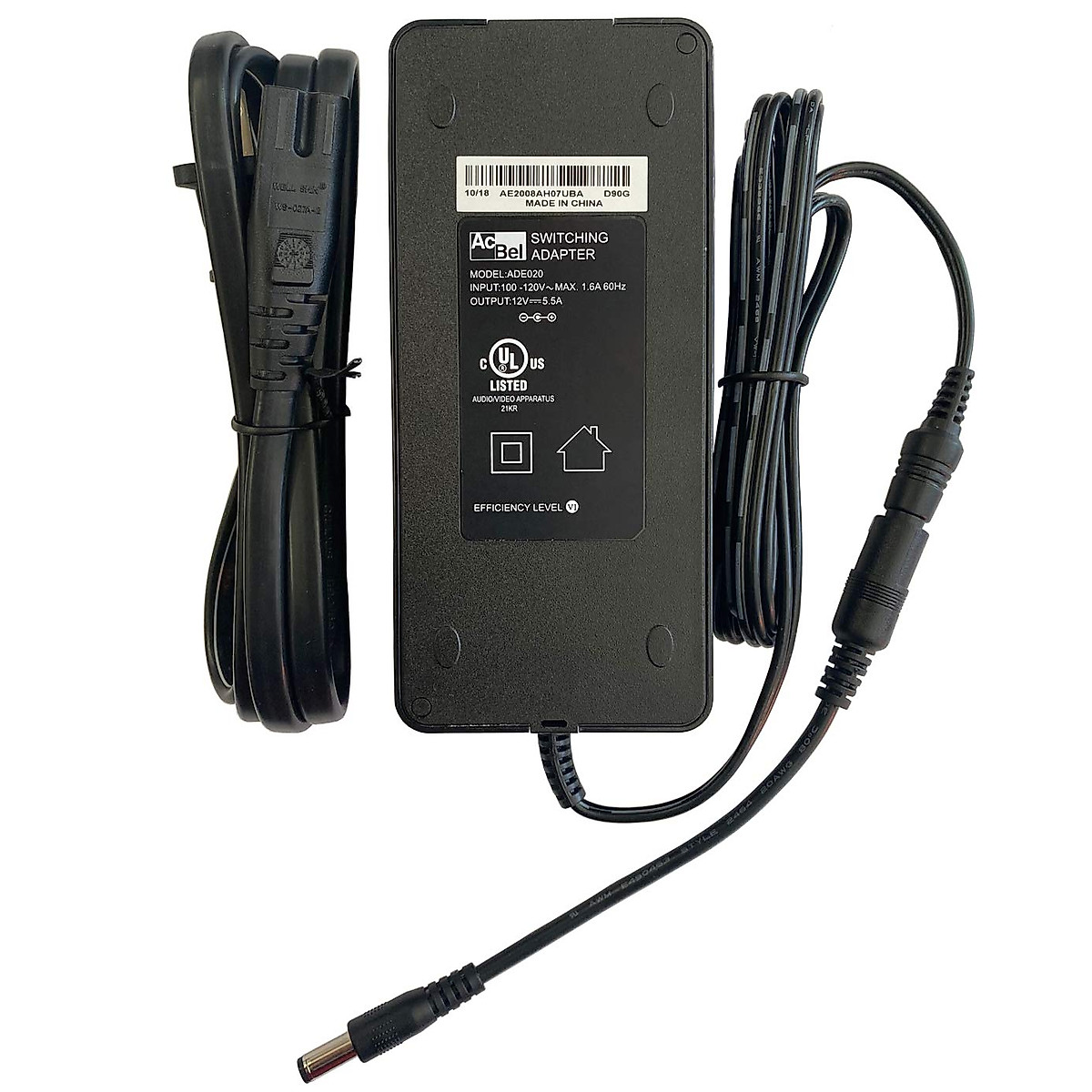 UpBright 12V 5A AC/DC Adapter Compatible with DVE DSA-0601S-12 1 1250 LCD Netgear ReadyNAS RN 102 212 Cisco DSA-60W-12 1 12060 Delta EADP-60MB B CS-1205000 Mackie DL806 DL1608 60W Power Supply Charger