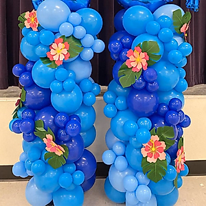 140PCS Blue Purple Balloon Arch Garland Kit Royal Blue Pastel Purple Blue Balloons for Kids Birthday Hawaii Tropical Luau Video Gaming Outer Space Party Baby Shower Decorations