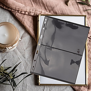 VILLCASE 20Pcs Black Binder Stamps Binder Clips Stamp Collecting Loose-Leaf Stamp Collection Insert Stamp Loose-Leaf Stamp Book Loose-Leaf Storage Holder Supplies Book Plastic Universal