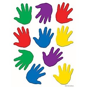 Teacher Created Resources Handprints Accents Packs (4006),Multi Color