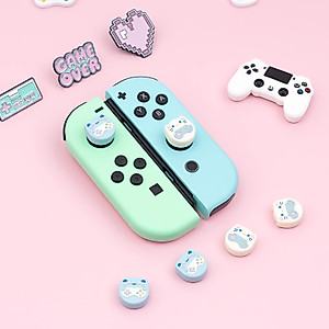 GeekShare Cute Animal Theme Thumb Grip Caps,Compatible with Switch/OLED/Switch Lite, Soft Silicone Joystick Cover,4PCS - Gaming Cat