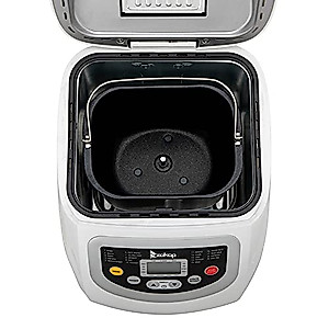 NA BM8021 2LB Bread Maker Machine with Automatic Feeding Function,High Temperature Resistant Environmental Protection Plastic,White,110V 550W US Plug