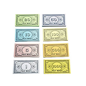 Opoly Play Money – 520Pcs Play Money for Board Games – 65 of Each Bill in 8 Denominations – $1, 5, 10, 20, 50, 100, 500, & $1000