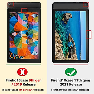 ROISKIN for Fire HD 10 Tablet Case 11th Generation 2021 and Amazon Fire HD10 Plus Case, Heavy Duty Dual Layer Shockproof Impact Resistance Protective Case with Kickstand for Kids