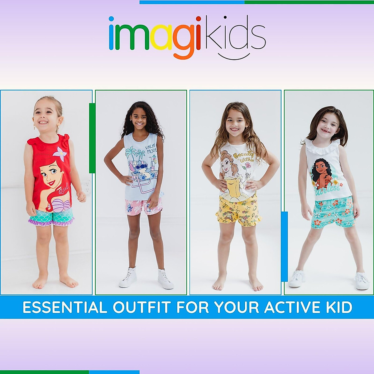 Disney Minnie Mouse Toddler Girls Tank Top and Active Retro Dolphin French Terry Shorts Red 4T