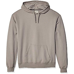 Hanes Men's Comfortwash Garment Dyed Hoodie Sweatshirt, Concrete Gray, X Large