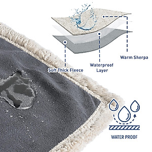Kritter Planet Waterproof Dog Blanket, Reversible Pee Proof Couch Cover for Pets, Furniture Protector for Sofa Bed, Washable, Hair Resistant, Stain Proof