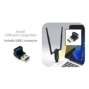 ALFA AWUS036AXM WiFi 6E USB 3.0 USB Adapter, AXE3000 Tri-Band 6Ghz/5.8GHz/2.4GHz, Wireless Gigabit Speed (Up to 3Gbps)