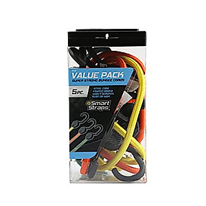 WINSTON PROD SmartStraps 119 Super Strong Bungee Value Pack Assortment, (Pack of 5)