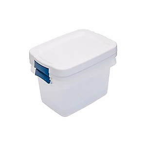 Black+Decker Clear Tote, Plastic Stackable Storage Bin, Organizing Solution, Storage Container Bin with Secure Lid (19 Qt., 4-Pack)