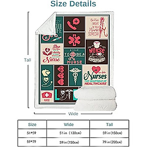 Nurse Gifts Nurse Week Gifts Blanket,Nurse Gifts for Women,Gifts for Nurses,School Nurse Gifts,Nurse Graduation Gifts,Nurse Retirement Gifts Throw Blanket for Bed Office Sofa