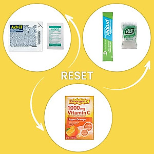 After Party Hang Over Kit Supplies for Bachelorette Party Favors, Bag Stuffers, Wedding Parties, 21st Birthdays & More - 7 Essential Drinking Supplies Per Set for by Real Vitamins (1 Set)