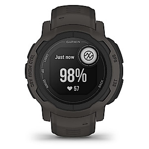 Garmin 010-02563-10 Instinct 2S Rugged Outdoor Smartwatch Graphite Bundle with Premium 2YR CPS Enhanced Protection Pack