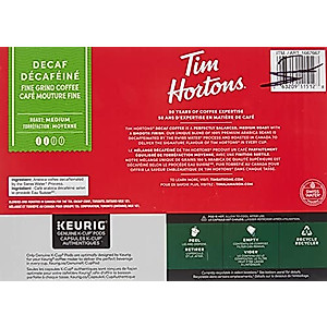 Tim Hortons Single-serve Decaf 80 K-Cup Pods, 840g/29.6oz {Imported from Canada}