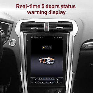 Car Radio Stereo for Ford Fusion Mondeo 2013 to 2019 Android 10.0 T-Style Head Unit Navigation 12.1 Inch IPS Touchscreen Build in Wireless Carplay WiFi Support DSP Sirius (Auto)