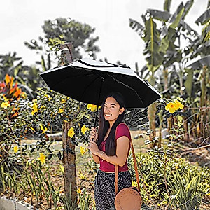 WANLIAN Umbrellas for Sun Umbrella UV Protection,Compact Travel Umbrella,Umbrella for Sun Protection Windproof Waterproof Stick Umbrella Anti-UV Protection Golf Umbrellas (White)