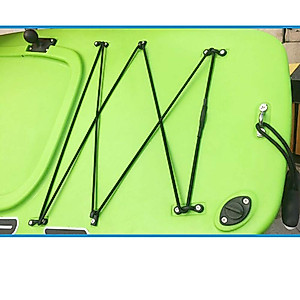 luzen 10Pcs Nylon Bungee Deck Loops Tie Down Pad Eye with 20 Screws C Type Kayak Handle Buckle Kayak Eyelets Hardware Accessories for Boat Kayak Deck Rigging Kit, Black