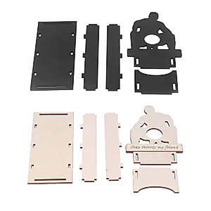 Kuuleyn Tabletop Wine Holder,Wine Bottle Racks,Funny Red Wine Decorative Display Rack Easy to Assemble Light Red Wine Decorative Wooden Rack for Home Bar Restaurant(Black)