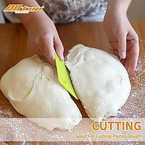 ALLTOP Hard Bench Scraper – Premium Quality Bread Tools for Homemade Baking,Dough Scraper with Versatile Usage - Vibrant and Ergonomic Plastic Bowl Scrapers for Your Kitchen