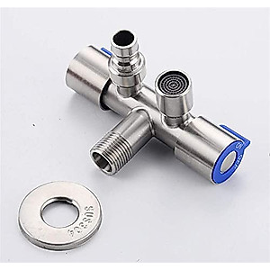 JIYTG Handheld Bidet Spray Kit 304 Toilet Bidet Sprayer Spray Gun Bidet Set Cleaning Booster Spray Gun Angle Valve