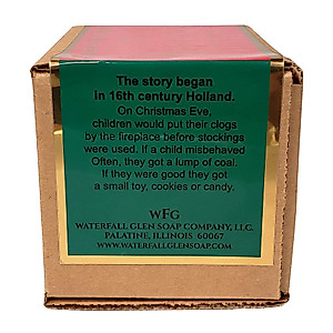 WFG WATERFALL GLEN SOAP COMPANY, LLC, charcoal Lump of Coal soap with cocoa butter, body soap, natural soap, vegan soap