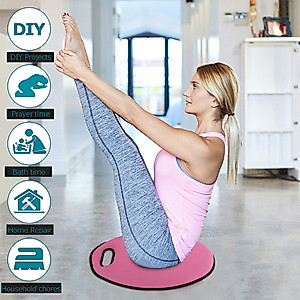 SUFUBAI Thick Memory Foam Kneeling Pads, Portable Oval Kneeler Mat Gardening Knee Pads Cushion Knee Pads for Gardening Knee Protection