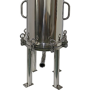 HNZXIB 12" Lenticular Filter Housing with 2 Filter Stacks Alcohol Syrup Beer Filtration
