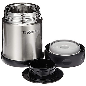 Zojirushi Steel Food Jar, 11.8-Ounce, Black/Stainless