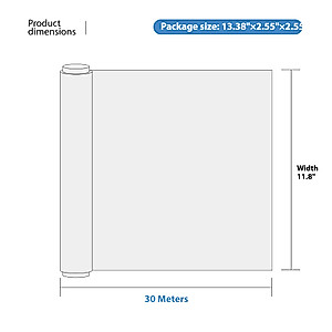 Plastic Food Wraps 12 Inch x 100 Square Foot Plastic Food Wrap with Slide Cutter, Microwave Safe, BPA-Free, Clear Plastic Food Wrapping Film, Non Tear, Ideal for Containers, Food Storage