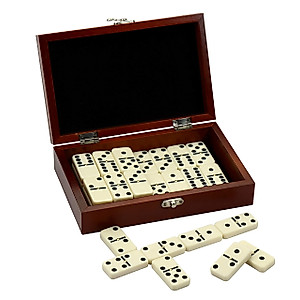 Hathaway Premium Domino Set w/Wooden Carry Case Premium Domino Set w/Wooden Carry Case, Walnut