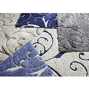 SAFAVIEH Florida Shag Collection Accent Rug - 4' x 6', Cream & Beige, Scroll Design, Non-Shedding & Easy Care, 1.2-inch Thick Ideal for High Traffic Areas in Foyer, Living Room, Bedroom (SG455-1113)