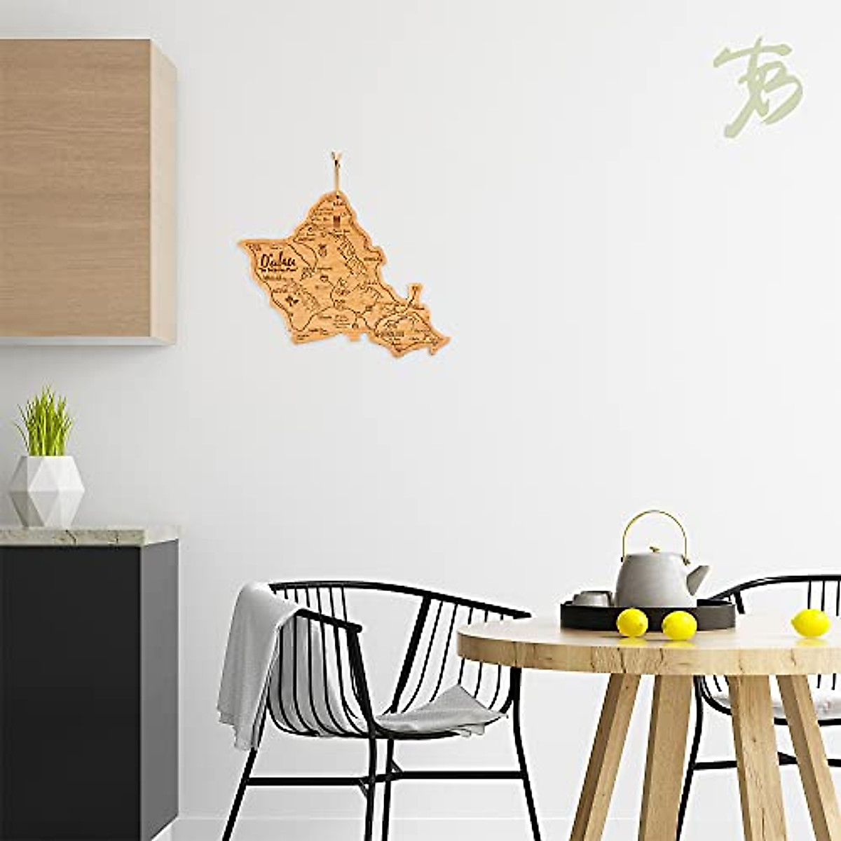 Totally Bamboo Destination Oahu Serving and Cutting Board, Includes Hang Tie for Wall Display