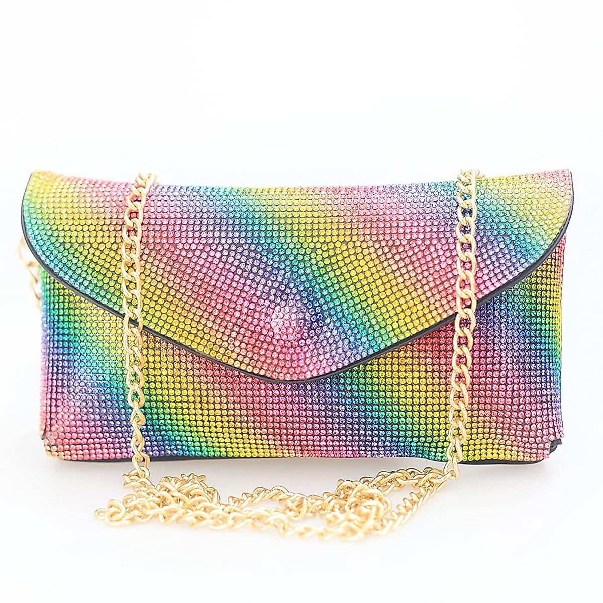 PTcuofu Small Shoulder Bag Lightweight Bag with Crystal Multifunction for Women (Colorful)