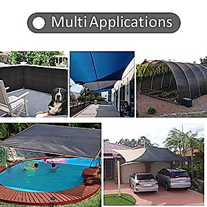 Shade Cloth - Garden Shade Mesh Netting with Grommets Outdoor Sun Shade Cover for Pergola Patio Plants Greenhouse Chicken Coop Black 90% Shading Rate(10X10FT)