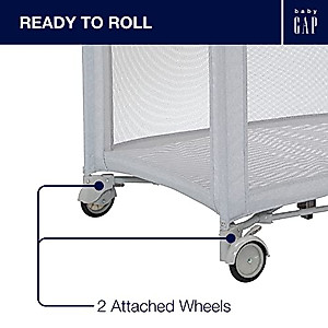 GAP babyGap Deluxe Play Yard, Grey Stripes