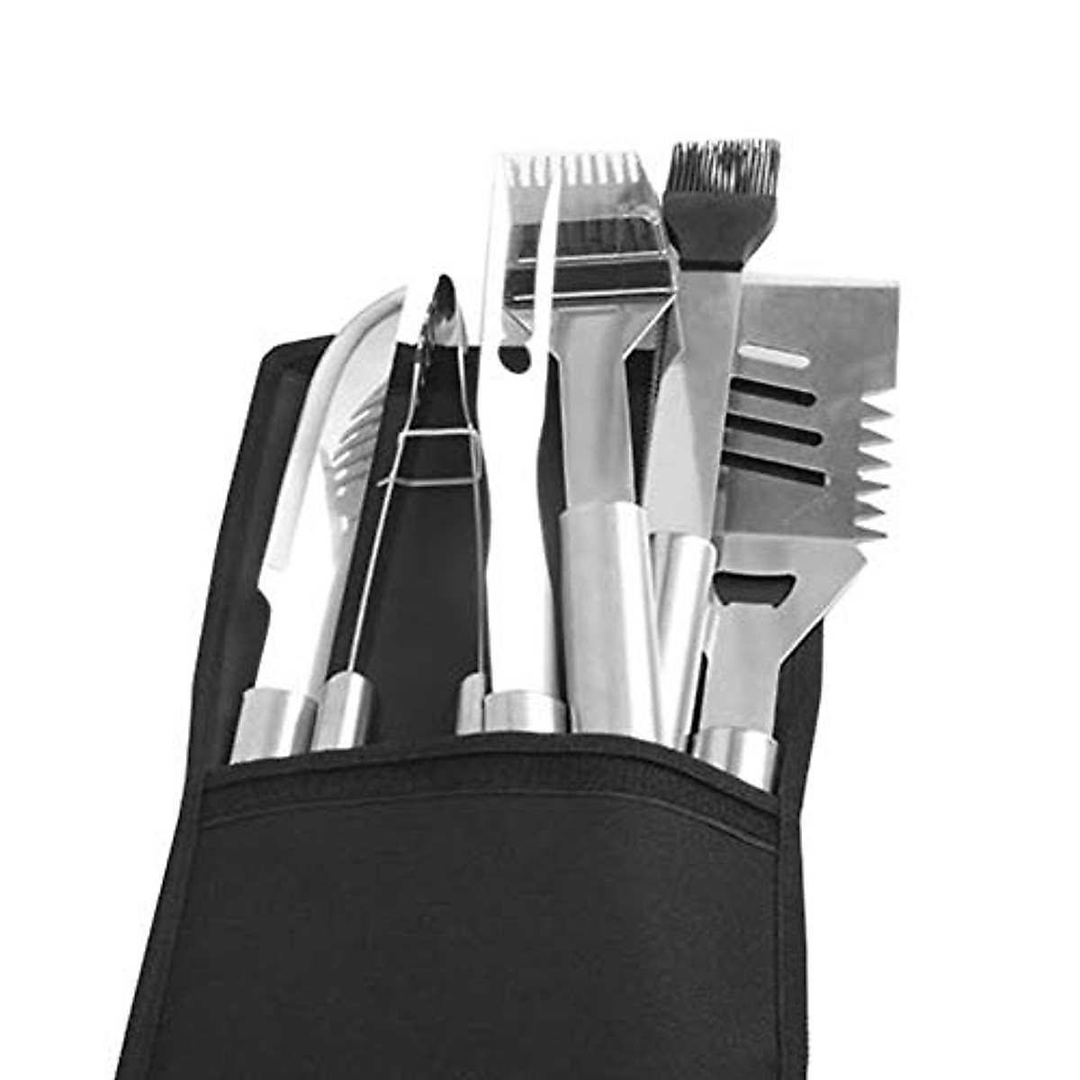 BBQ Tool Storage Bags Barbecue Hardware Tool Holder Pouch Barbecue Tool Holder Bags for Camping Backyard Barbecue(only Bag)