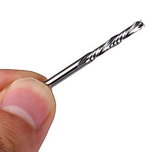 Carbide End Mills Up & Down Cut 1/8 Inch Shank,CNC Spiral Router Bits(3.175x22mm) Compression Bit 2 Flutes Milling Cutter for Engraving Milling 3D sculpturing Roughing Composite Multilayer Pack of 5