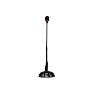 Monoprice Commercial Audio Desktop Paging Microphone with On/Off Button (No Logo),Black