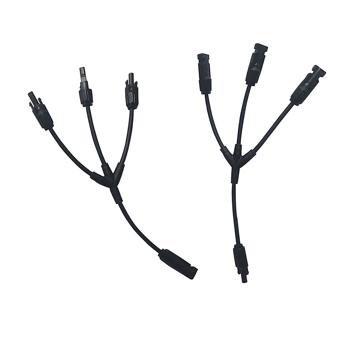 KRXNY PV Solar Panel Wire Connector 1 to 3 Y Branch Parallel Cable Adaptor Connectors 1 Pair
