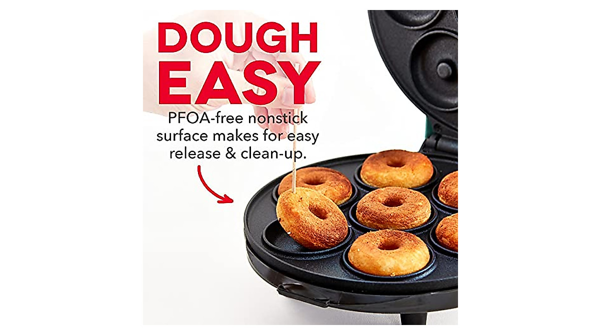 DASH Mini Donut Maker - Quick & Easy Family Treats in Aqua