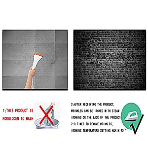 AIIKES 7x5FT Black Brick Backdrop Brick Wall Backdrop for Photography Baby Shower Birthday Party Decoration Backdrop Photo Studio Props11-894