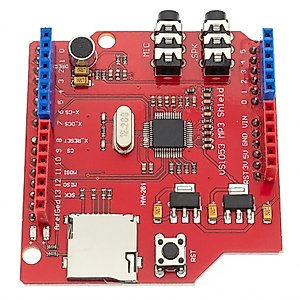 HIFASI VS1053 VS1053B Stereo Audio MP3 Player Shield Record Decode Development Board Module with TF Card Slot 1Pcs