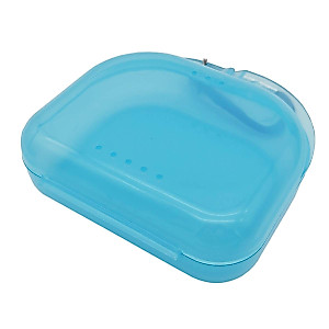 AIWAYING Retainer Case Mouth Guard Denture Box with Carabiner Clip