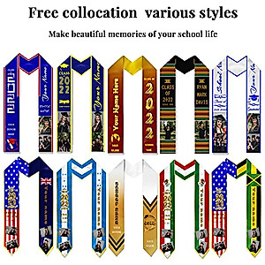 Aokizkdzsw Custom Stole Graduation Personalized 2023，Graduation Sash Class of 2023，Graduation Gifts for Valedictorian Salutatorian and Pastor Reversible Stoles