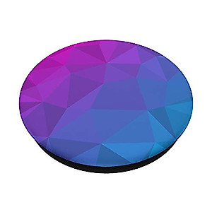 Blue Purple Violet Abstract Triangles Polygonal Art Pretty PopSockets Swappable PopGrip