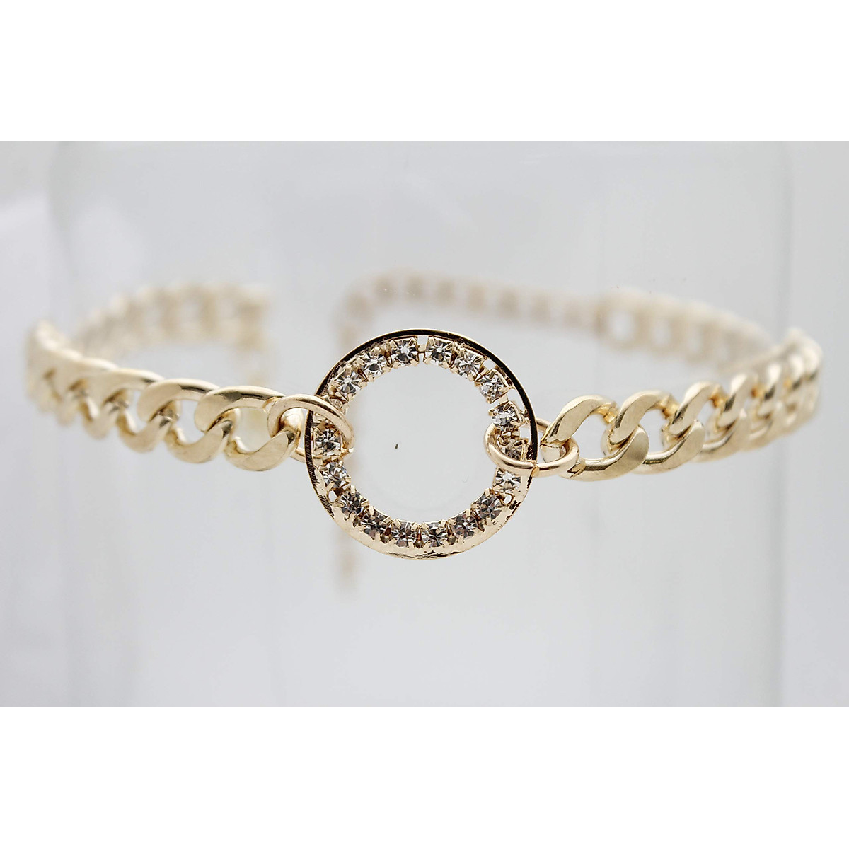 Women Western Fashion Anklet Boot Chains Bracelet Gold Metal Bling Ring Beads Round Shoe Charm