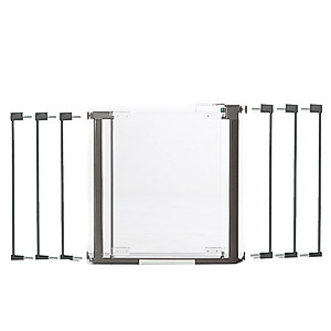 Qdos Safety Designer Gate Extensions for Crystal and Spectrum Pressure Mount Baby Gates | Slate | Allows for use in wider door openings - Each Extension adds 2.75" to the gate - Includes 2 Extensions