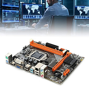 Desktop Computer Motherboard, M ATX USB3.0 DDR3 SATA3 LGA 1155, M.2 NVME NGFF Mode High Speed Hard Disk Gaming Mainboard, 6 Channel Audio Chip, for Intel B75